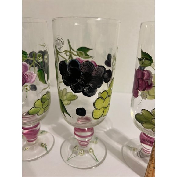 Home Essentials | Dining | Vtg Hand Painted 2 Oz Glass Ice Tea Or Water ...